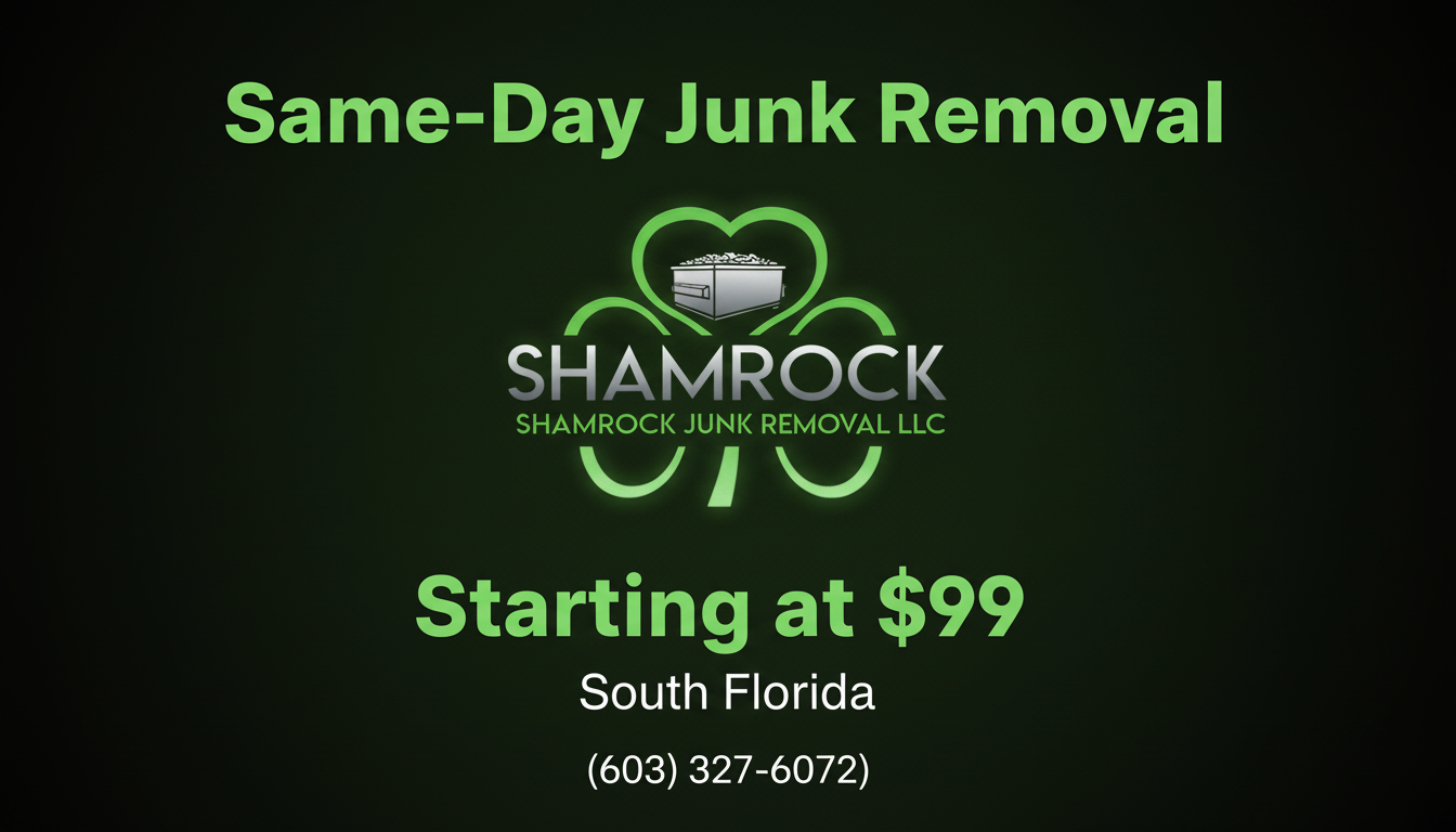 🚛 Junk Removal South Florida | Same-Day Pickup $99+ | (954) 204-1382